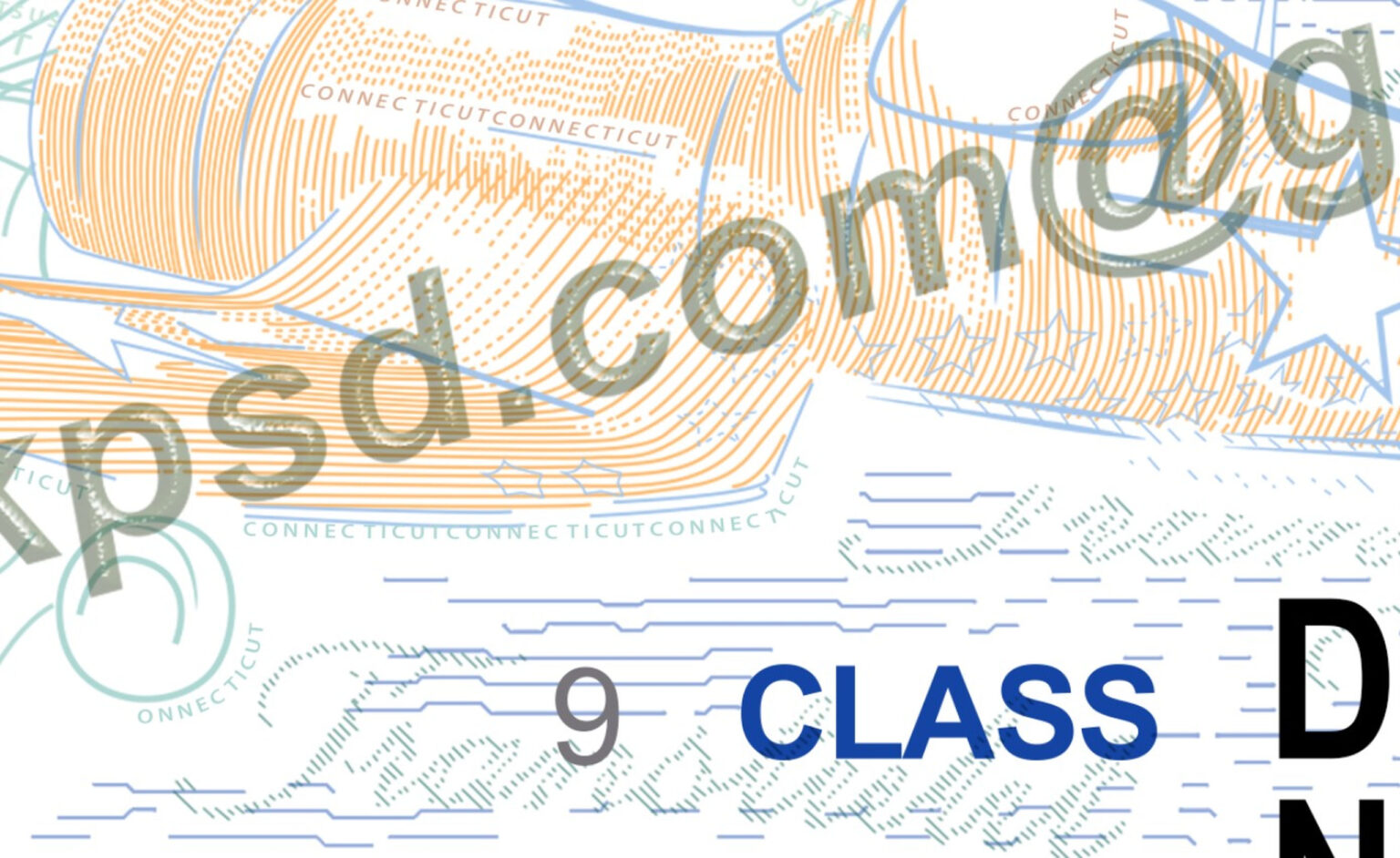 Connecticut Drivers License Template New V2 1200 DPI