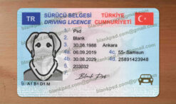 Turkey Drivers License Template New V2 - Blank PSD