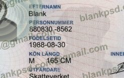 Swedish ID Card Template V1 2013 - Blank PSD
