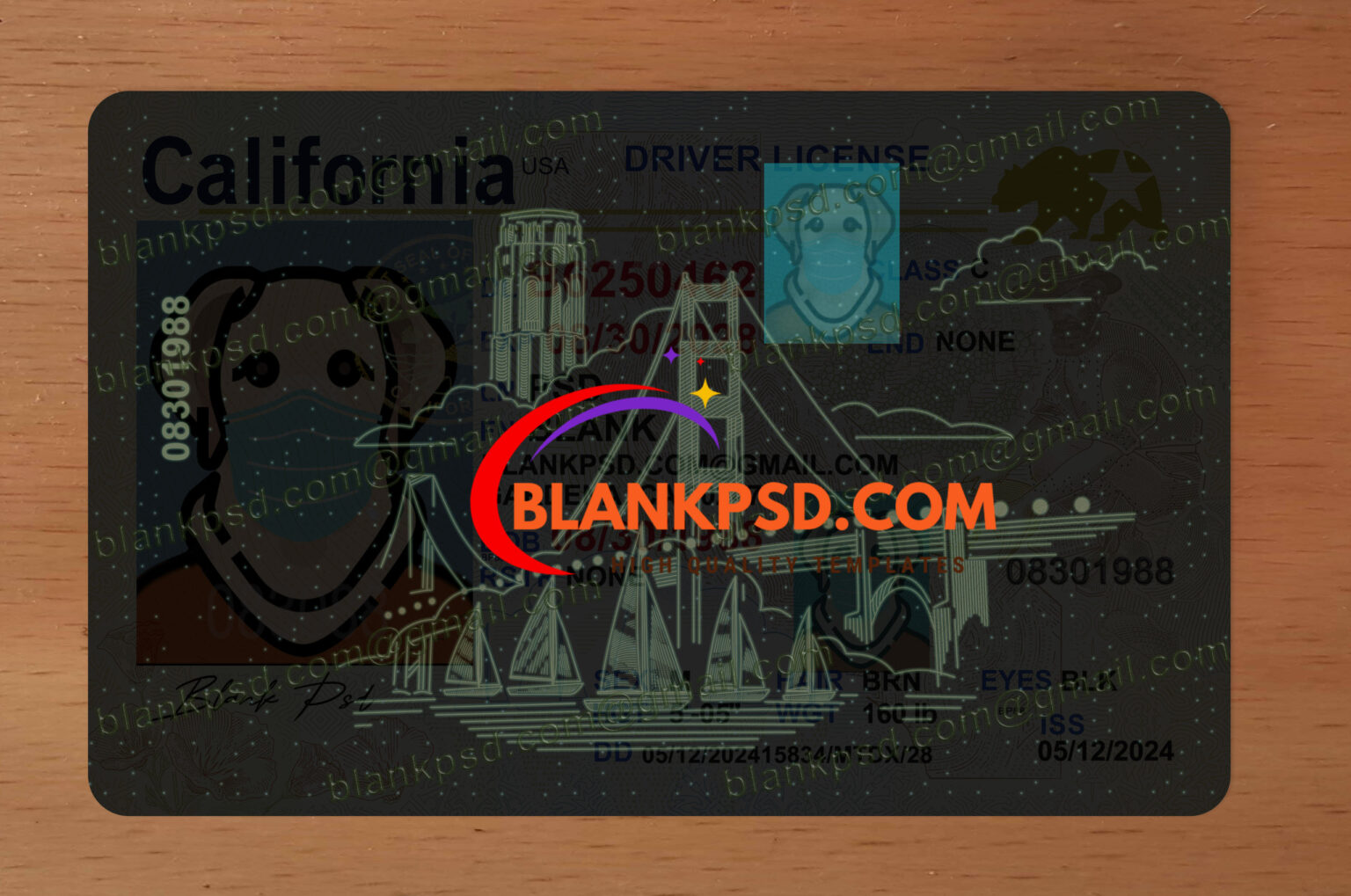 Fake California Drivers License New V3 2400 DPI
