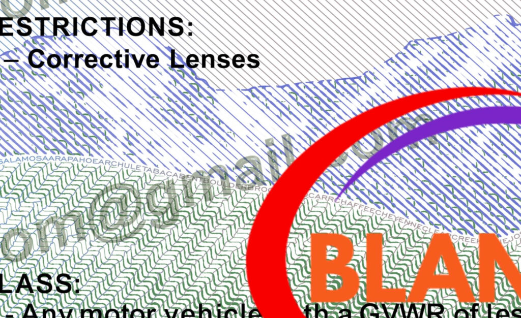 Fake Colorado Drivers License Template PSD V4 2400 DPI